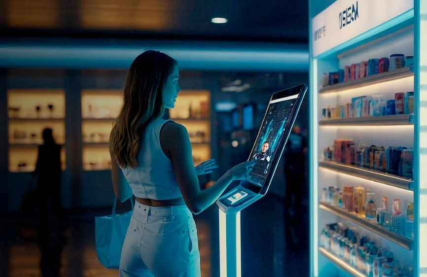 Interactive AI Totems for Retail, Hospitality, and Public Spaces.